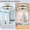 Amazon.com: VOLISUN Low Profile Ceiling Fan with Lights and Remote, 19 ...