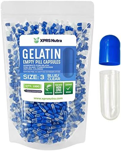 Amazon.com: XPRS Nutra Size 4 Empty Capsules for Cats - Clear Empty ...