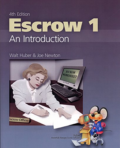 Amazon.com: Escrow 1 An Introduction: 9780916772635: Walt Huber, Joe ...