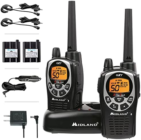 Amazon.com: Midland GXT1000VP4 GMRS Two-Way Radio (50 Channel, Long ...