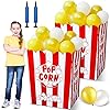 Amazon.com: Giant Popcorn Box with Balloons and Balloons Pump Large ...