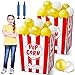 Amazon.com: Giant Popcorn Box with Balloons and Balloons Pump Large Cardboard Popcorn Display ...