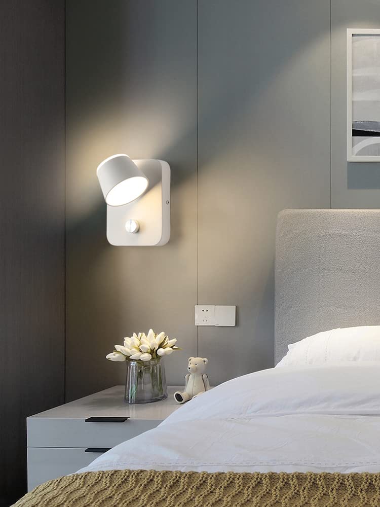 Led Bed Lamp Headboard Reading Switched Bedside Reading Light With