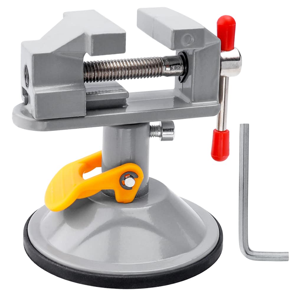 Eyech Mini Suction Vise Clamp,Universal 360 Degrees Rotation Drill ...