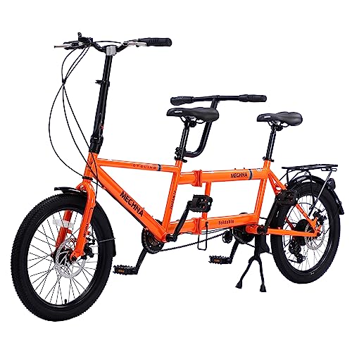 KNUS Tandem Bike-20 inch Folding City Tandem Bicycle, Foldable Tandem ...