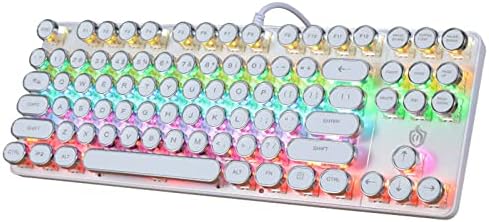 Typewriter Style Mechanical Light Up Keyboard with LED Backlit, Retro ...