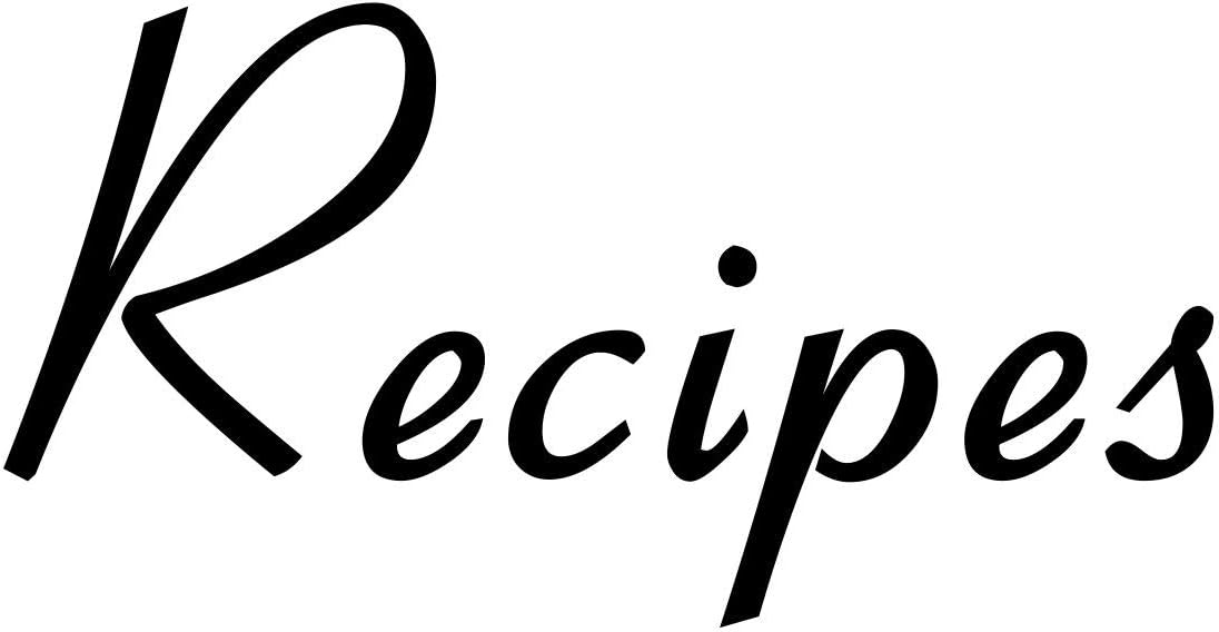 Amazon.com: Recipes 4w x 2h Label | Kitchen Home Organization | Die Cut ...