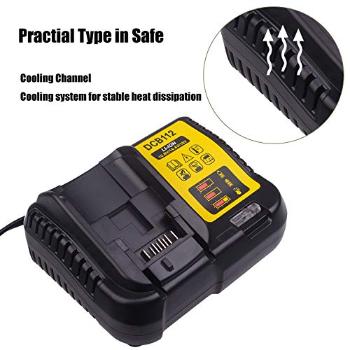 DCB112 Chargeur de batterie lithium-ion 12 V et 20 V MAX pour Dewalt ...