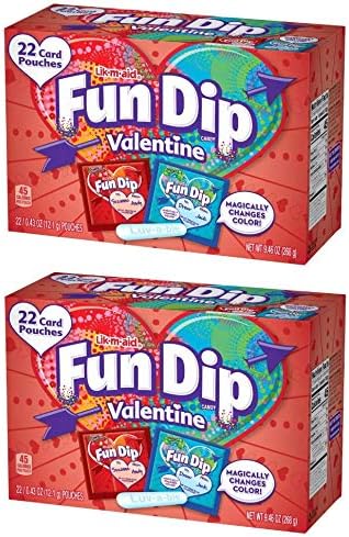 Amazon.com : FUN DIP Valentine's Day Exchange Candy & Card Kit 44 Count ...
