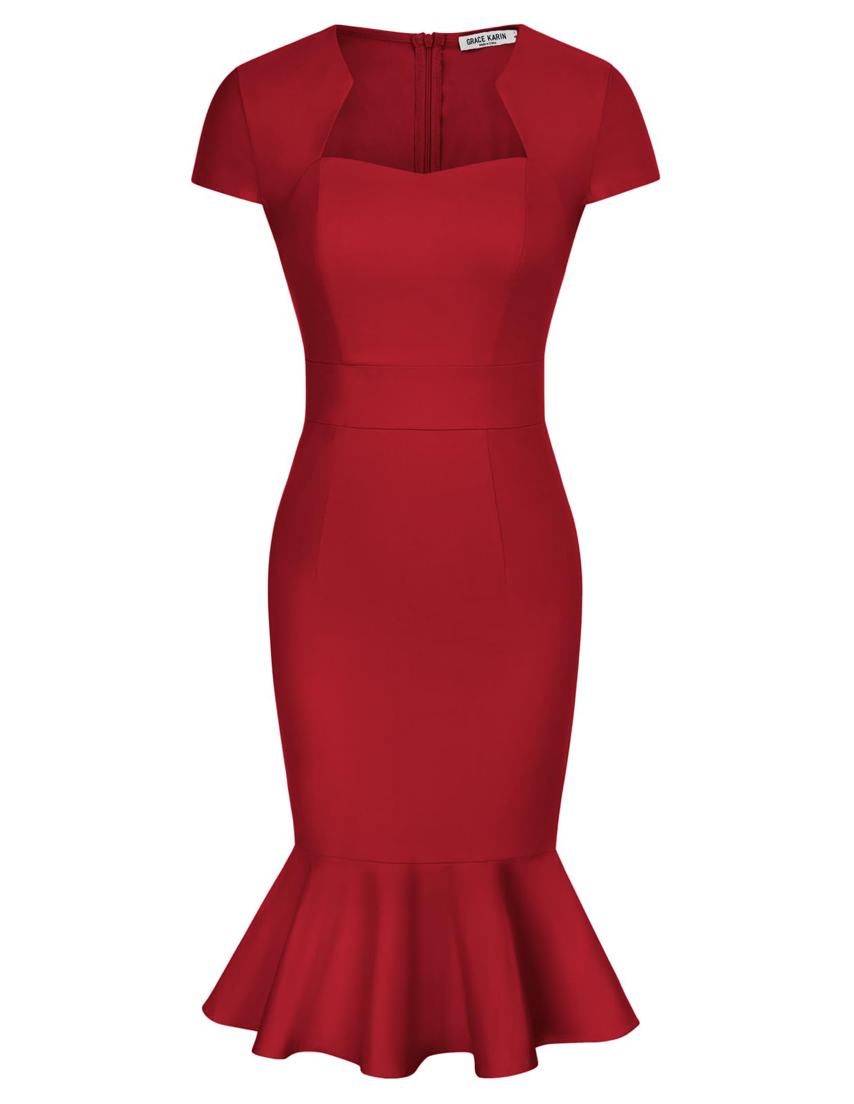 Snapklik.com : Womens Cocktail Dress Bridesmaid Fishtail Bodycon Midi ...