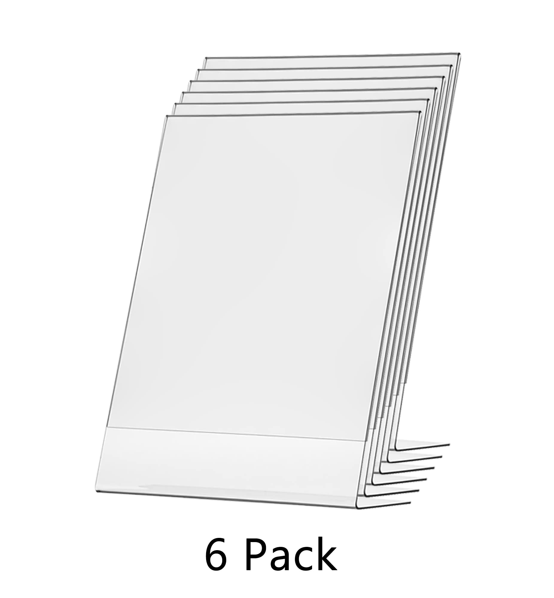 8.5x11 Display Stands 7 Pack Acrylic Sign Holders - Side Load Table ...