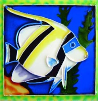 Amazon.com: Tropical Fish IIIIIIII - Decorative Ceramic Art Tile - 4"x4 ...