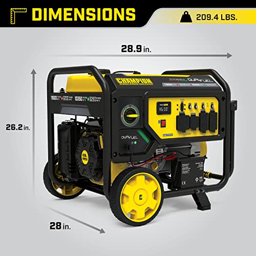 Champion Power Equipment 11,500-Watt Dual Fuel Portable Generator ...