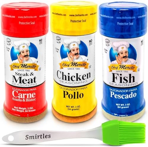 Amazon.com : Chef Merito Mexican Seasoning Beef, Chicken, Fish. Combo ...