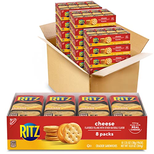 Buy RITZ Cheese Sandwich Crackers, 112 Snack Packs (14 Boxes) Online at ...