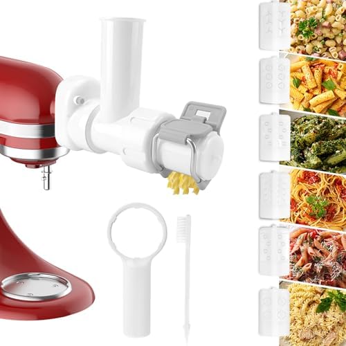 Amazon.com: KitchenAid KSMPEXTA Gourmet Pasta Press Attachment with 6 ...