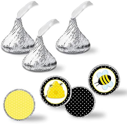 Amazon.com: Buzzing Bumble Bee Birthday Party Kiss Sticker Labels, 300 ...