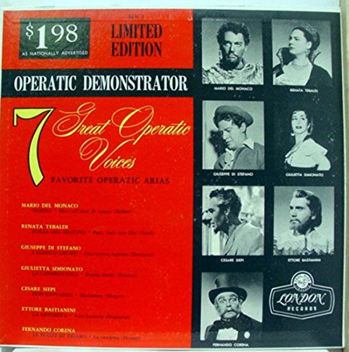 Amazon.com: Various Classical Operatic Demonstrator 7 Great Operatic ...