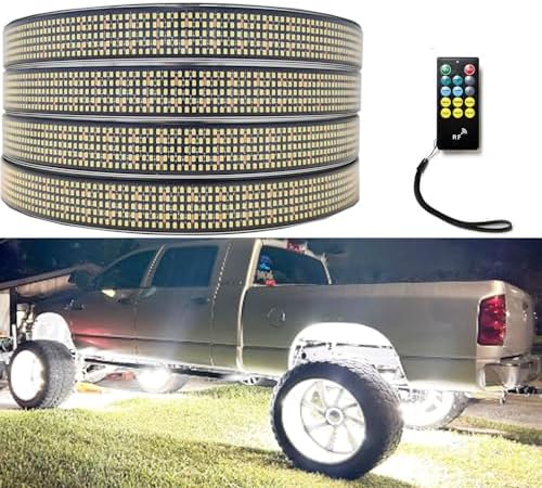 Amazon.com: JXOFROAD 15.5IN 5-Rows Pure White Wheel Ring Lights,12V ...