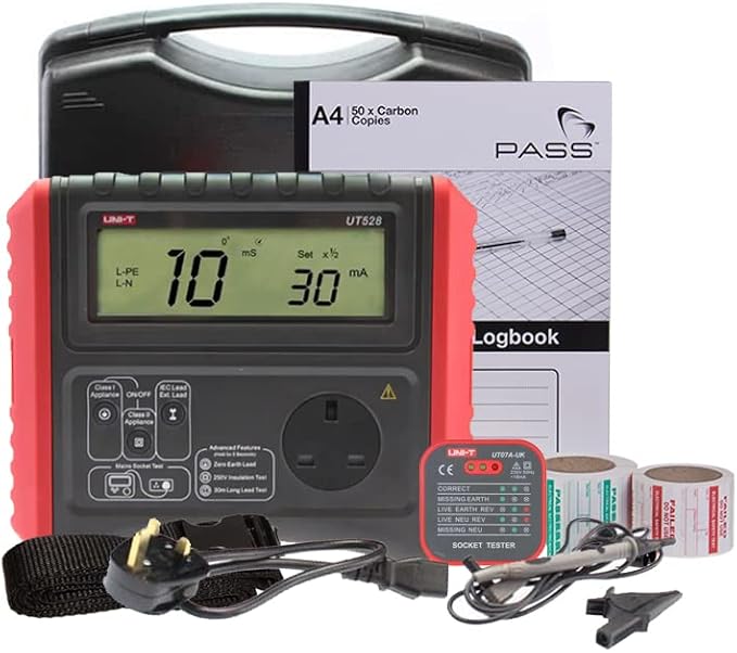 UNI-T UT528 Manual PAT Tester - Starter PAT Testing Kit & 12 Month ...