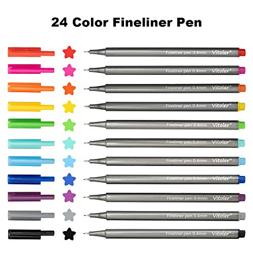 24 Fineliner Color Pens Set $6.38 (20% OFF Coupon) - Mojosavings.com