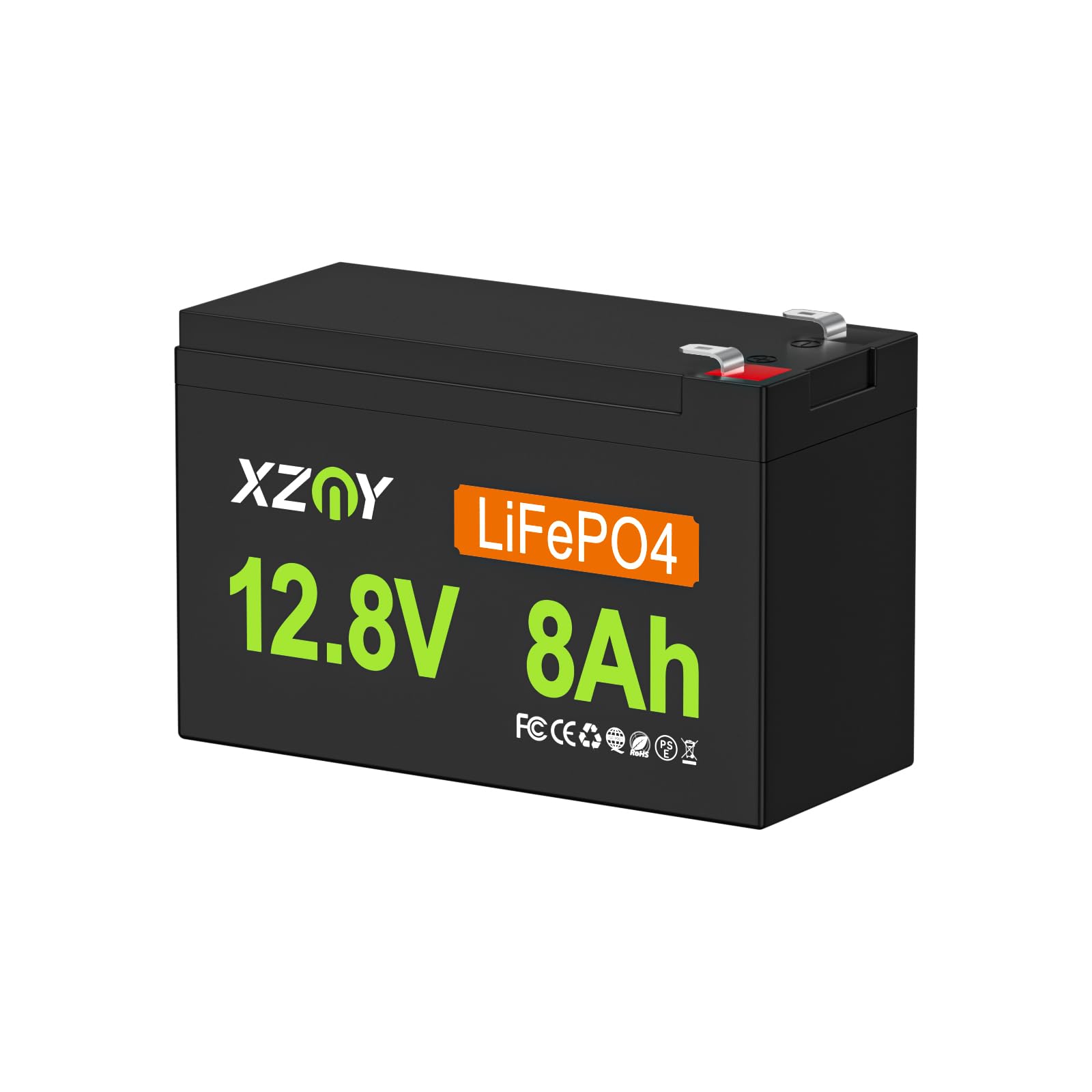 Amazon.com: 12V 8Ah LiFePO4 Lithium Battery, 3000+ Cycles 12V 8Ah Lithium Battery Built-in 10A ...
