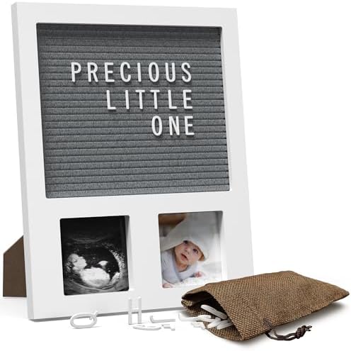 Amazon.com: Felt Letter Board Baby Keepsake - 12"x10" Baby Picture ...