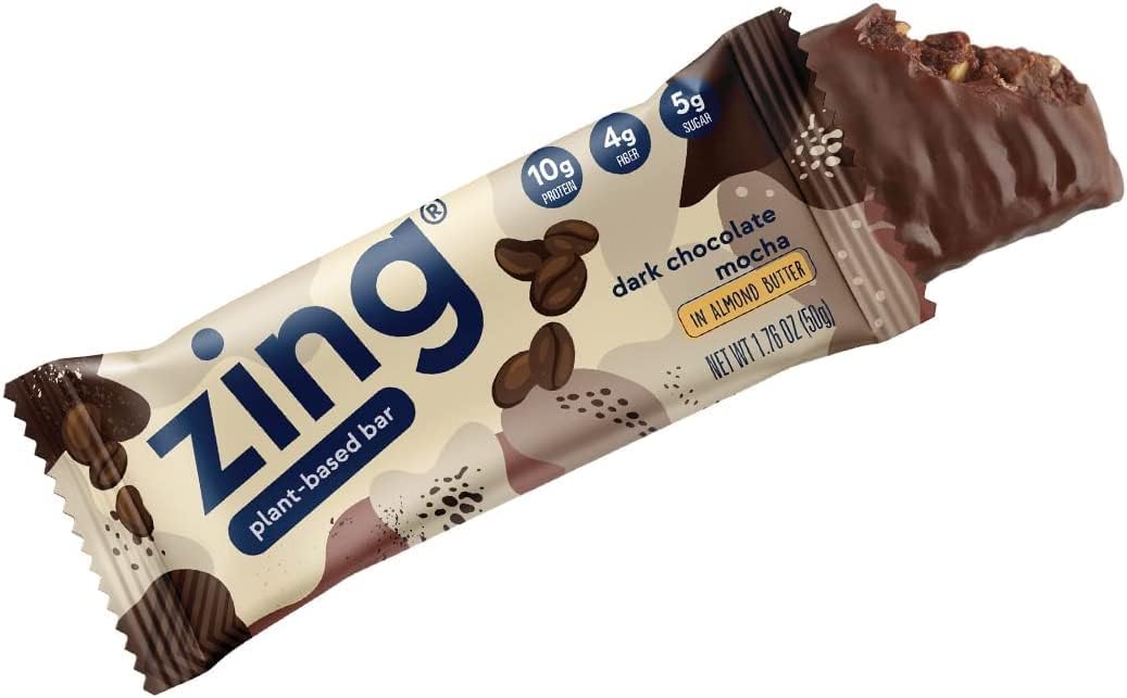 Amazon.com: Zing Bars Barra de proteínas a base de plantas | Chocolate ...