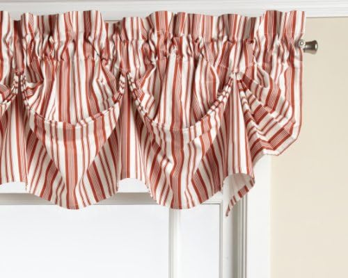 Amazon.com: Today's Curtain Orchard Sailcloth Tucked Valance, 16-Inch ...
