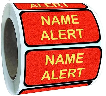 Amazon.com: 500Pcs Name Alert Medical Labels 1 x 2 Inch - Alert and ...