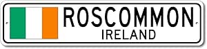 Amazon.com: Roscommon, Ireland - Irish Flag Street Sign - Metal Novelty ...