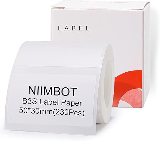 Amazon.com : NIIMBOT Label Maker Tape White Label Print Paper ...
