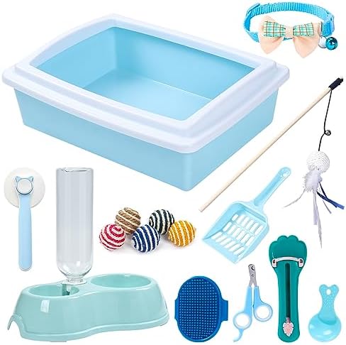 Amazon.com : Cat Starter Kit for Indoor Cats,19 Pieces Set of Kitten ...
