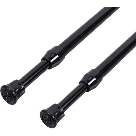 Amazon.com: Tension Curtain Rod Cupboard Bars Extendable Spring Tension ...