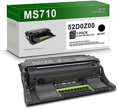 Amazon.com: 52D0Z00 Black Drum Unit(1-Pack), - Compatible 52D0Z00 520Z ...