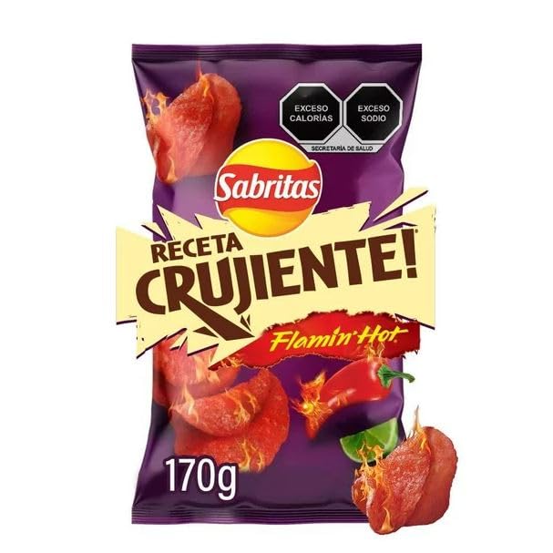 Sabritas Receta Crujiente Flamin Hot 170 g : Amazon.com.mx: Alimentos y ...
