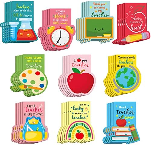 Amazon.com: Eaasty 50 Pieces Appreciation Teacher Magnetic Bookmarks ...