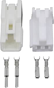 Amazon.com: 2 Pin PA66 Female and Male Auto Wire Harness Connector Auto Light ABS Sensor ...