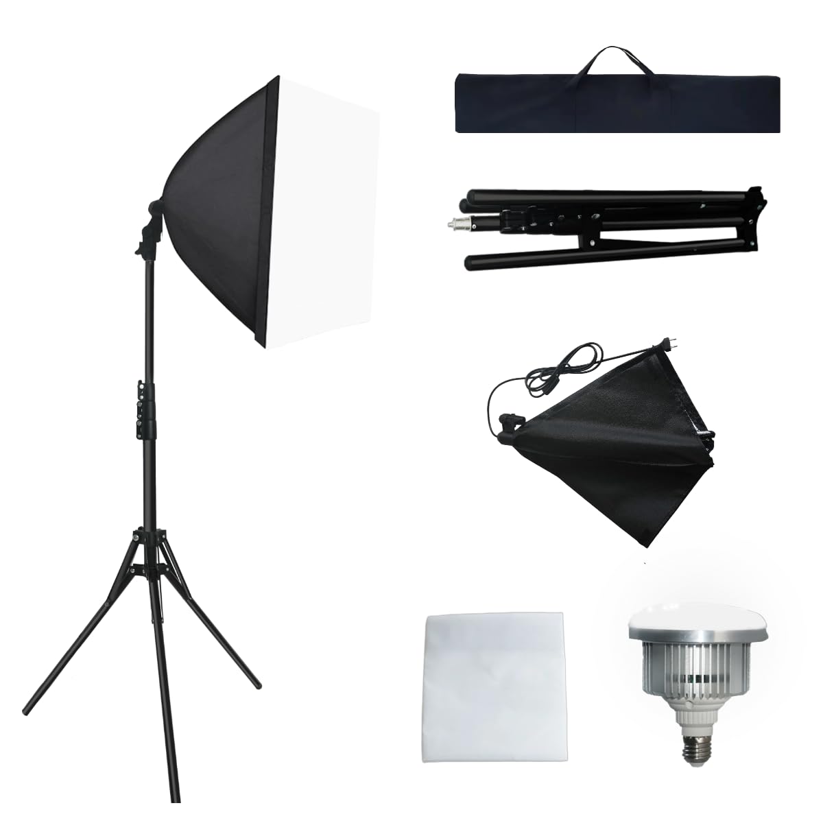 Amazon.com : LDGHO Photo Studio Softbox Lighting Kit, 16 x 16 inches, 5500K LED Bulb, Continuous ...