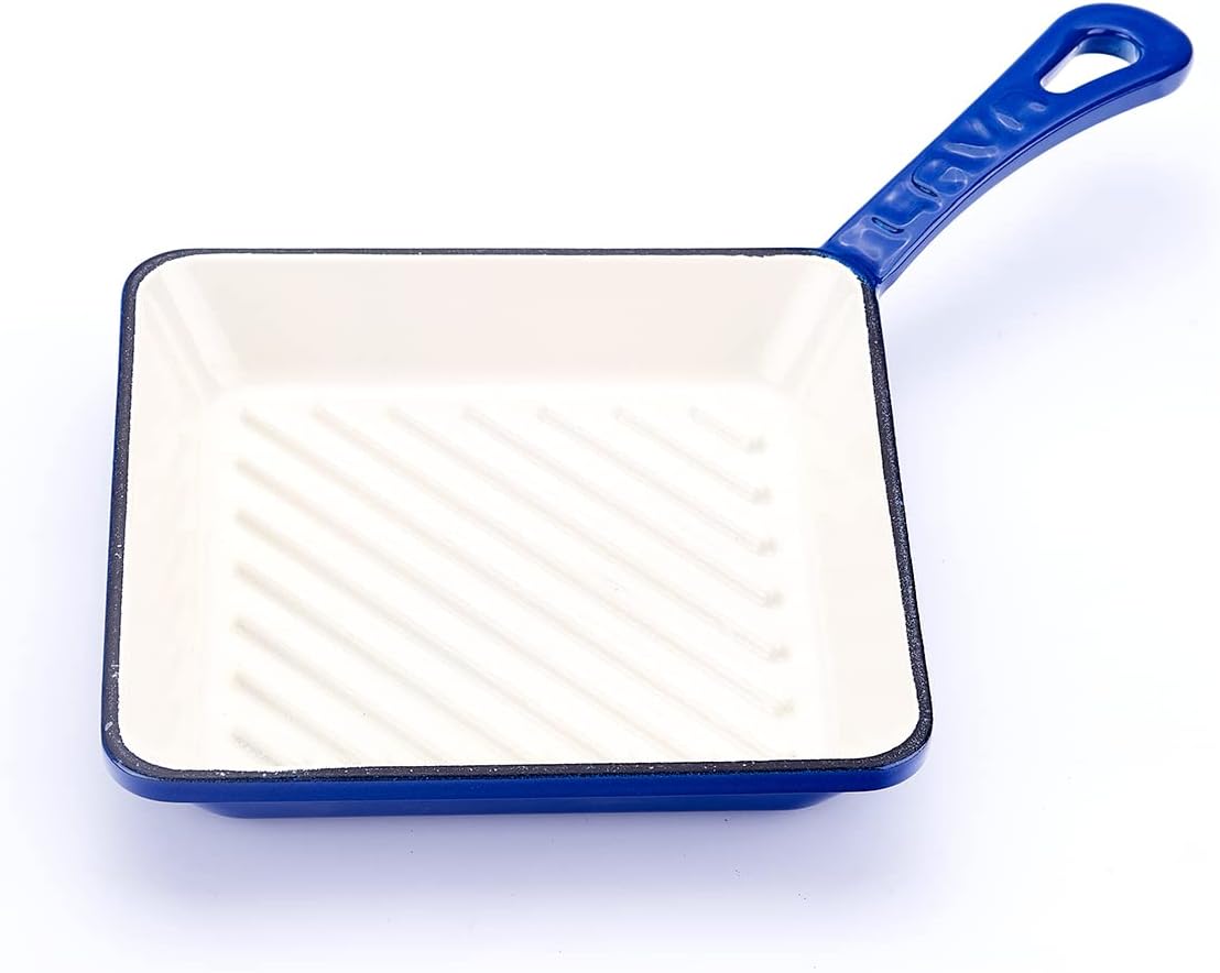 Amazon.com: Lava Enameled Cast Iron Mini Ceramic Grill Pan - 8 inch ...