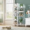 Amazon.com: HITNET 5 Tier Bamboo Shelf, Tall Narrow Bookcase, Freestanding Bathroom Storage Unit ...