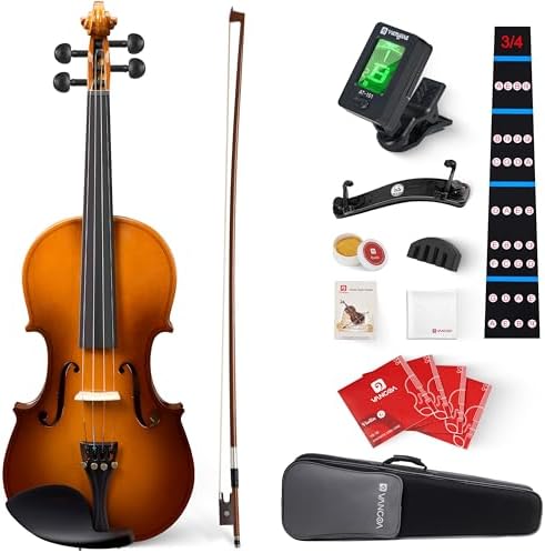 Amazon.com: Vangoa Violin 3/4 Size for Kids Full Set, Beginners Fiddle ...