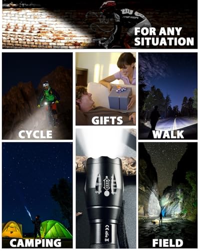 SIMILKY 3Pack Torches Led Super Bright, Hand Led Torch 1200 Lumen ...