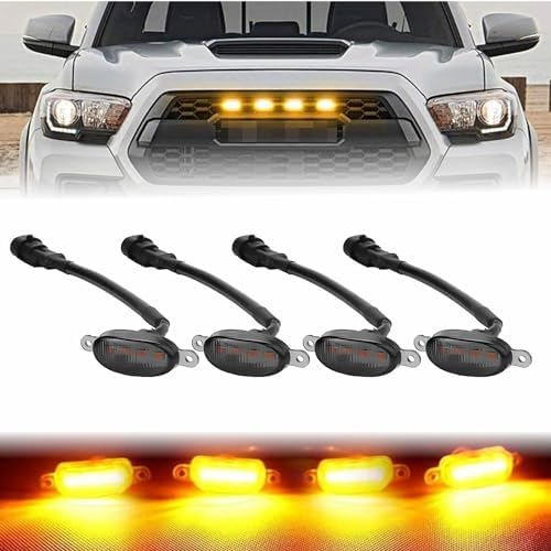 Monarchie Car Grill Universal Daytime Running 4 LED 4 PCS 12W Light ...