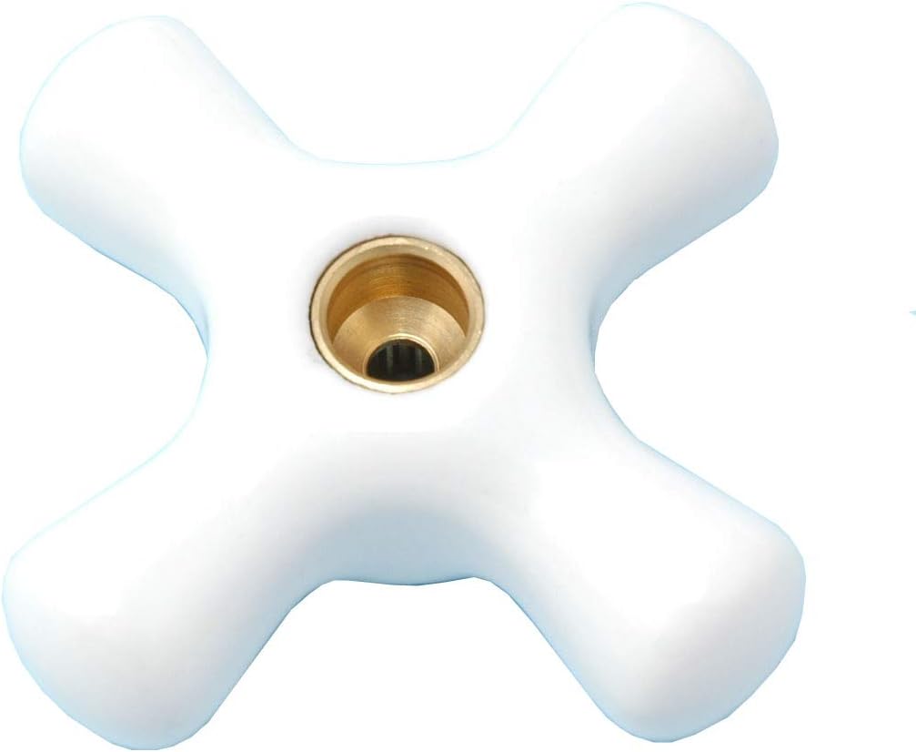 PlumbUSA Replacement Porcelain Faucet Handles - 12 Spline Connection ...