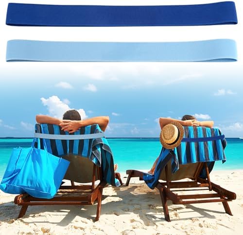 2 Pack Towel Bands for Beach, Beach Towel Bands for Sun Loungers, Towel ...