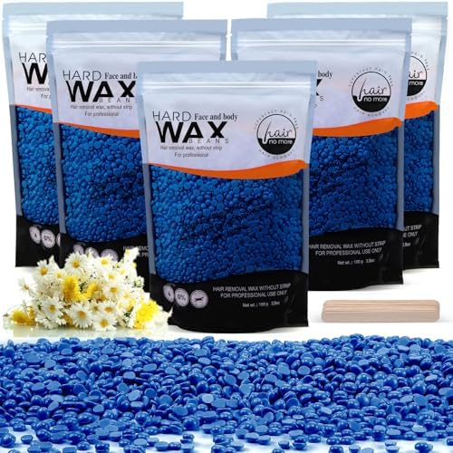 Amazon.com : Geosar 5 Pack Hard Wax Beads 1.1 lb Waxing Beads with 50 ...