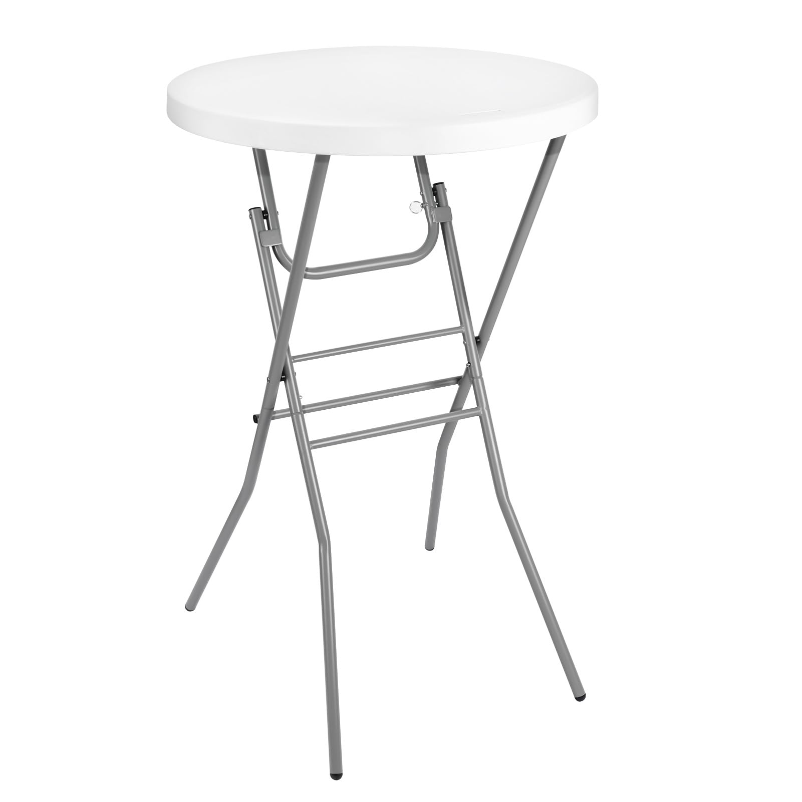 Amazon.com: Byliable 28in Cocktail Table White High Top Folding Table ...