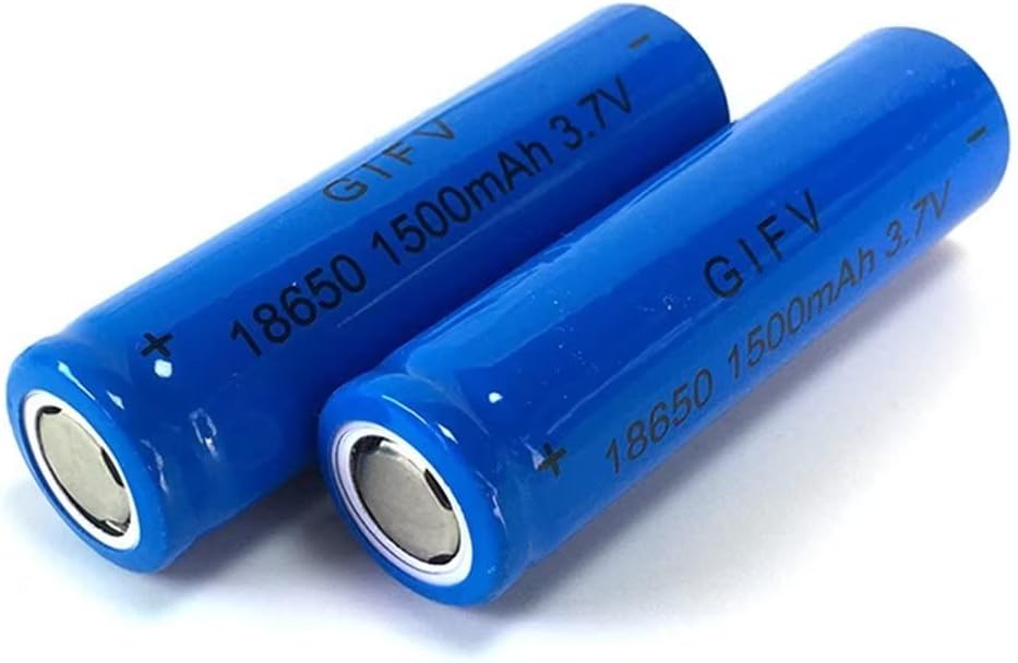 Batería recargable 18650, batería de litio 18650 de 3.7 V, batería de iones de litio 18650, 1500 ...