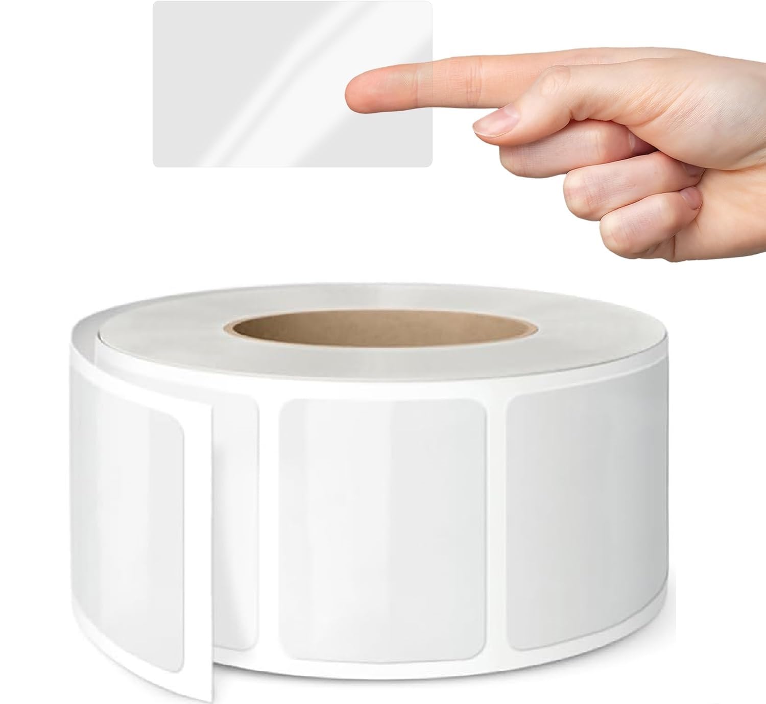 True-Ally 1" X 2" Crystal Clear Transparent Label Stickers 50x25mm ...